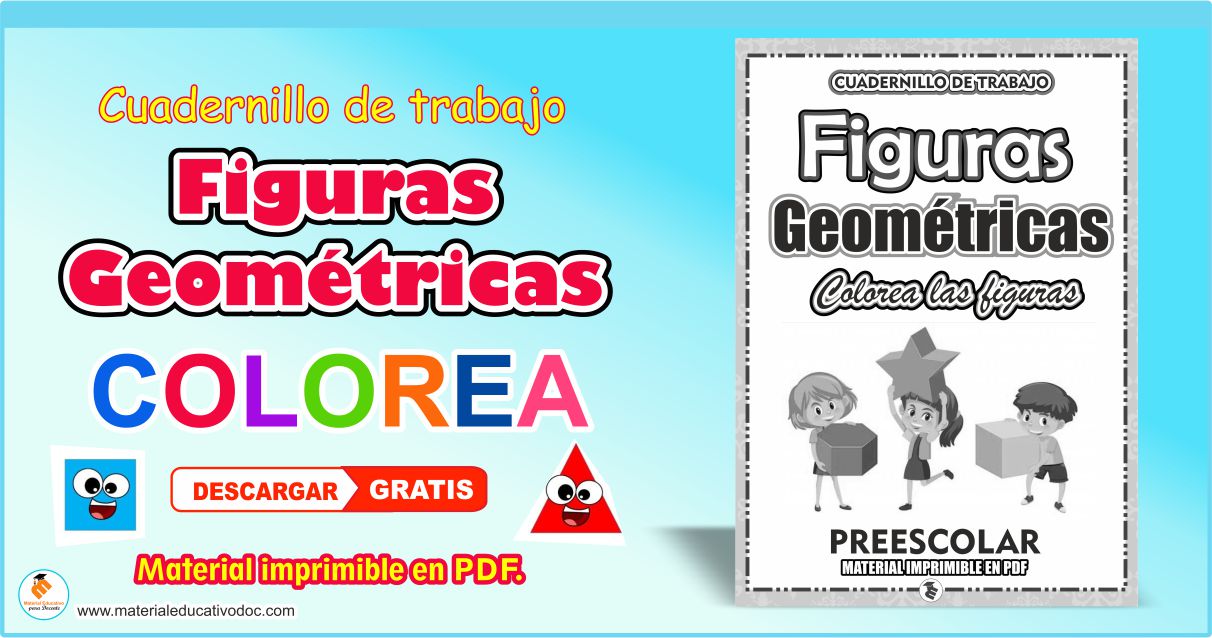 Figuras Geométricas trazo y coloreo cuadernillo de trabajo