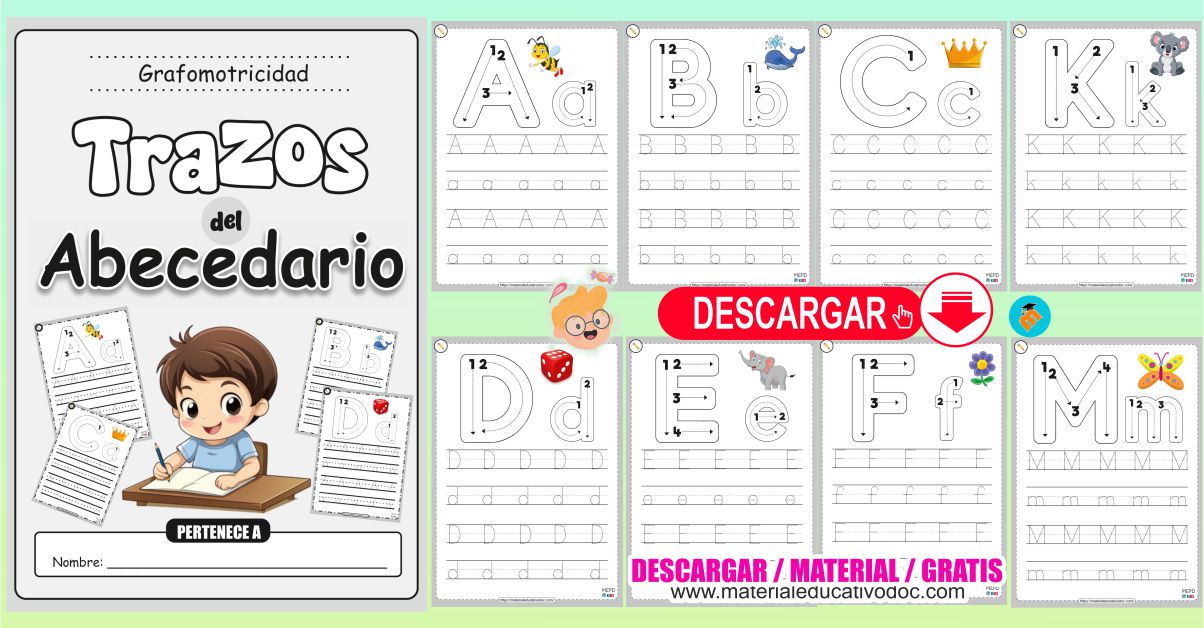 Cuadernillo de trazos del abecedario guía completa para escritura
