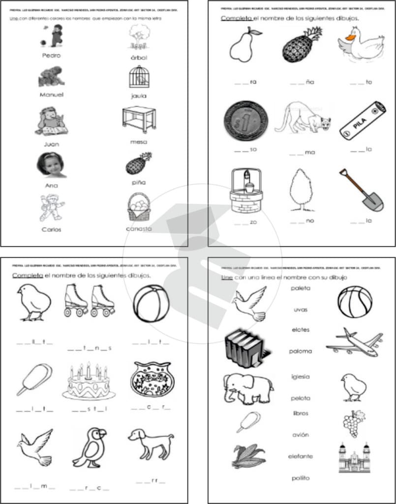 Actividades de lectoescritura presilábico y silábico | Archivo en pdf