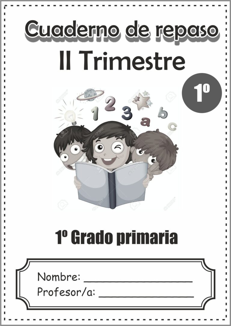 Cuaderno de repaso para niños de 1º Grado | II Trimestre