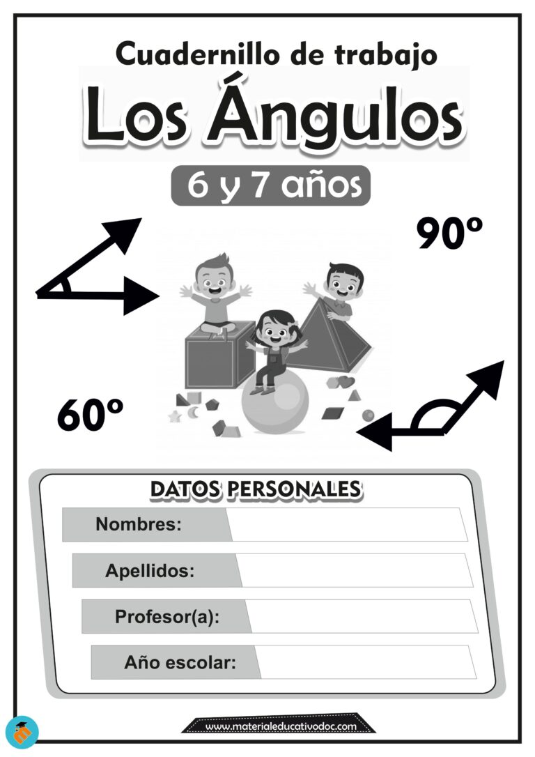 Material didáctico de los ángulos cuadernillo para 6 y 7 años.