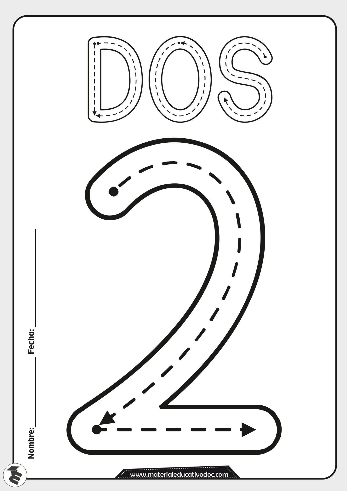 Librito de trazos Los Números del 0 al 9 material descargable