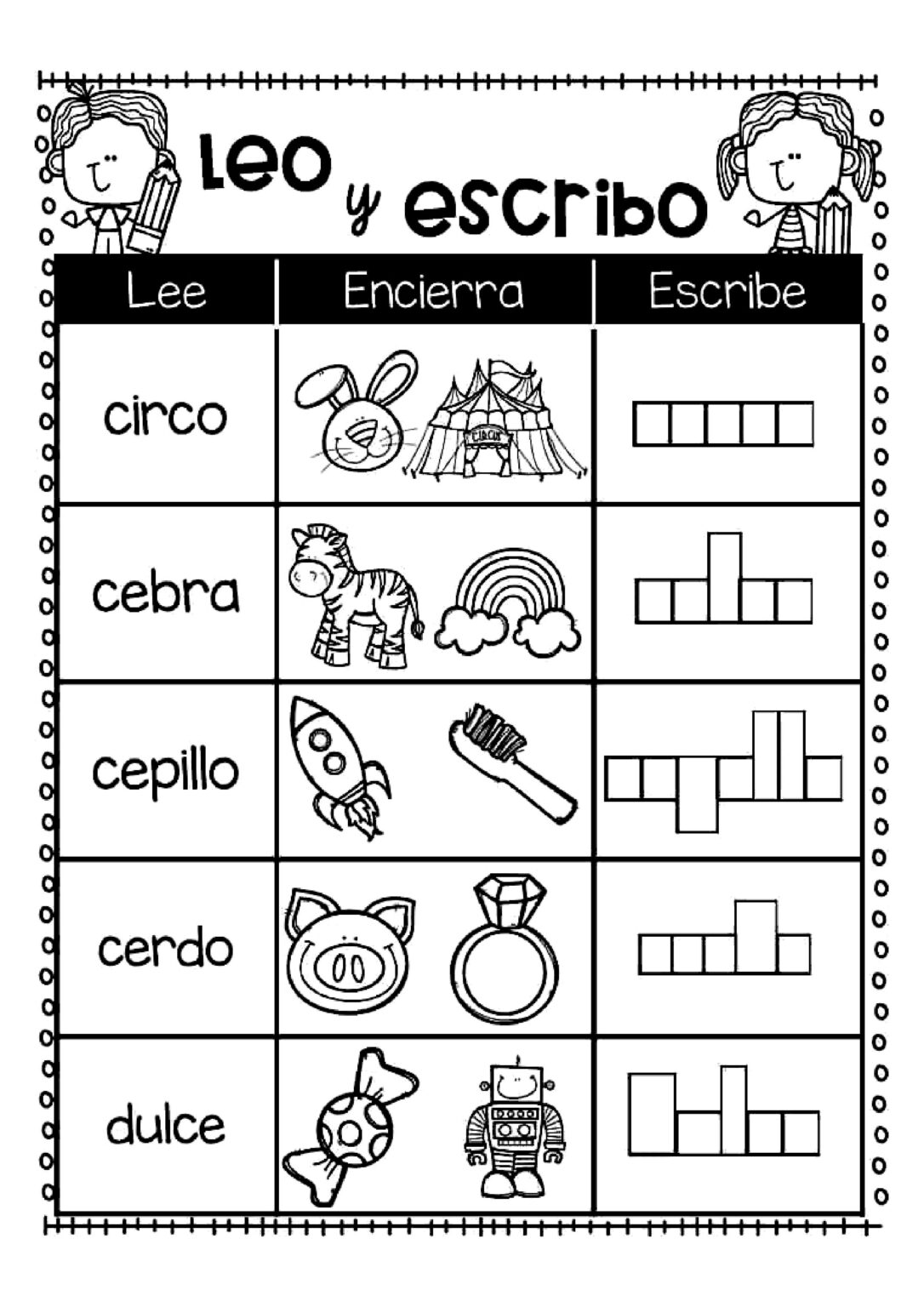 Cuadernillo de Actividades Lectoescritura Leo y Escribo