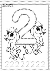 Repasa y colorea los números del 1 al 10 imprimir material PDF.