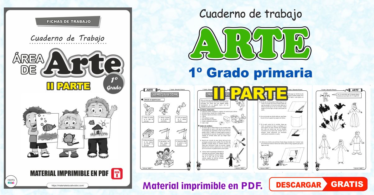 Cuaderno de Arte actividades para 1º Grado primaria