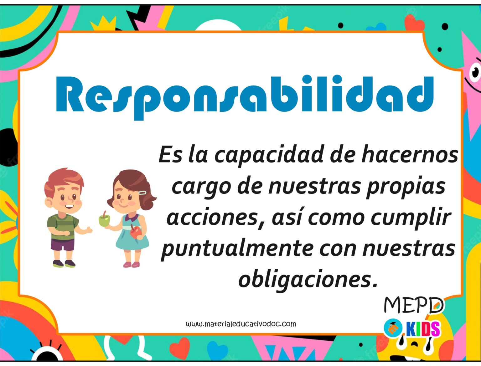 Carteles de los valores para imprimir