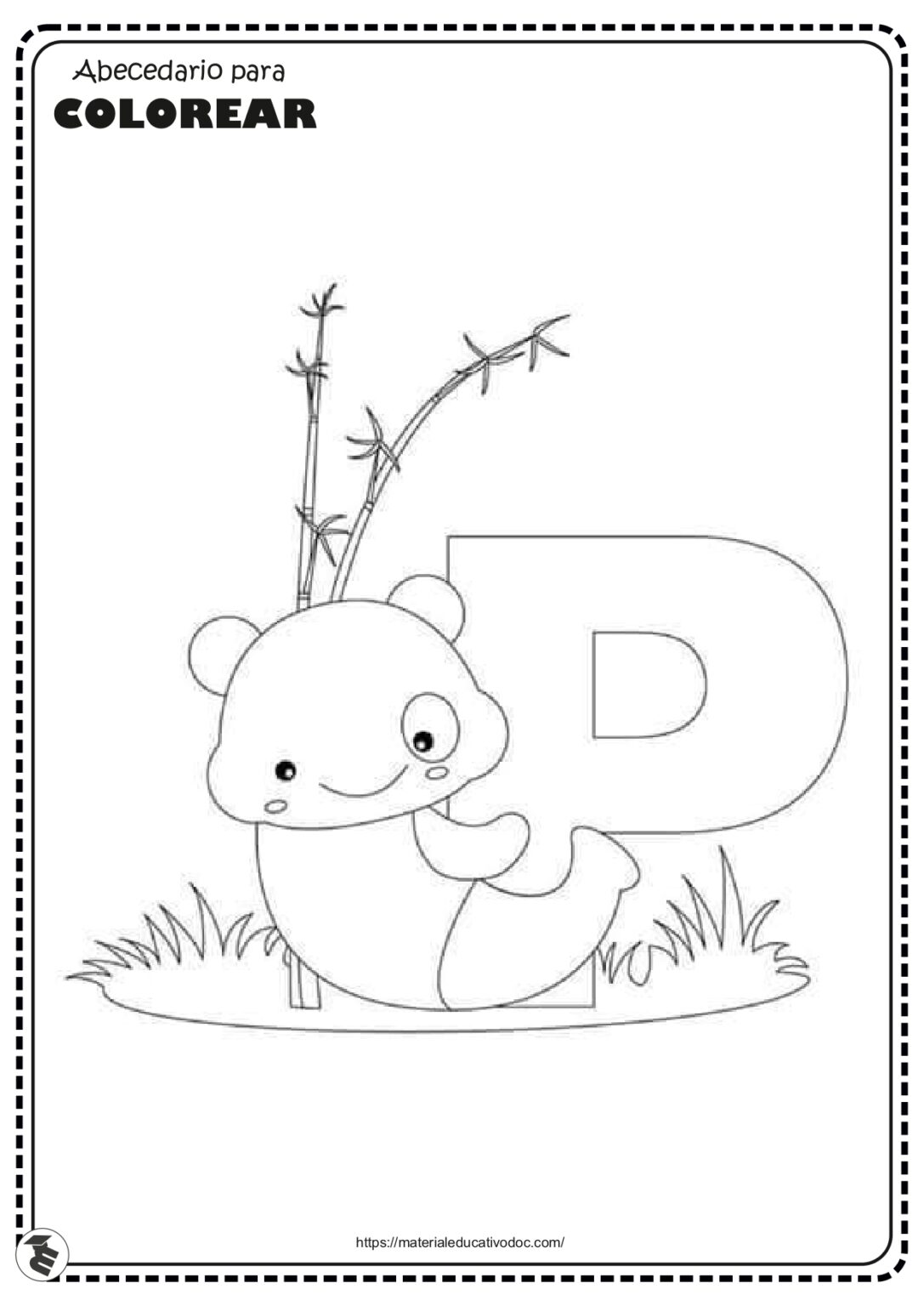 Abecedario de animales para COLOREAR