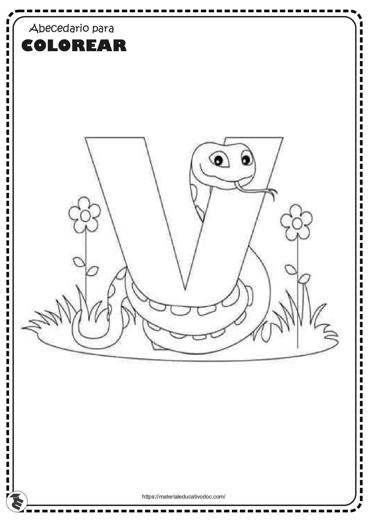 Abecedario de animales para COLOREAR