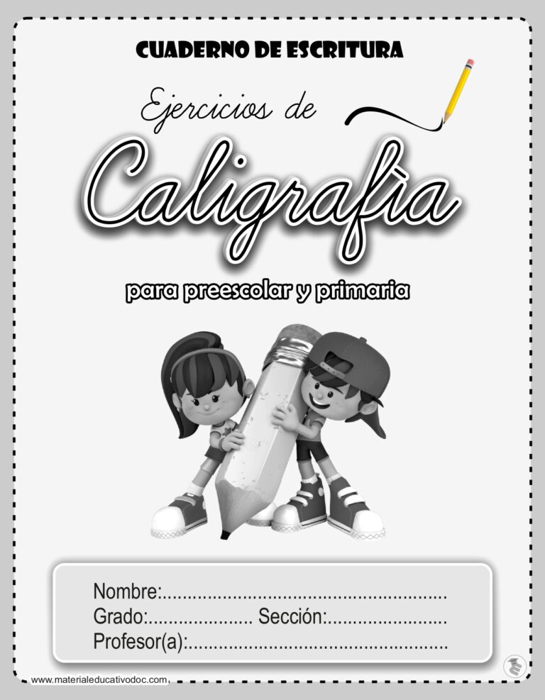 Cuadernillo de ejercicios para mejorar la caligrafía