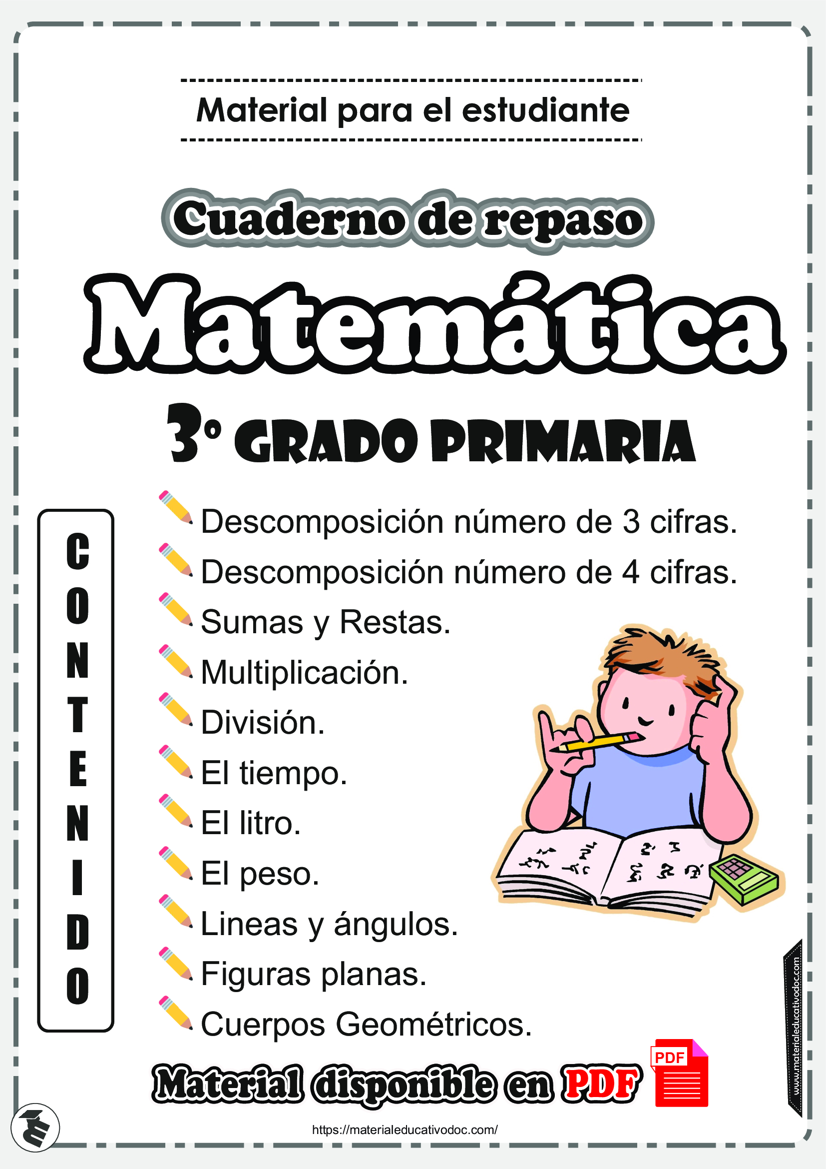 Matemática ejercicios de evaluación 3° grado primaria