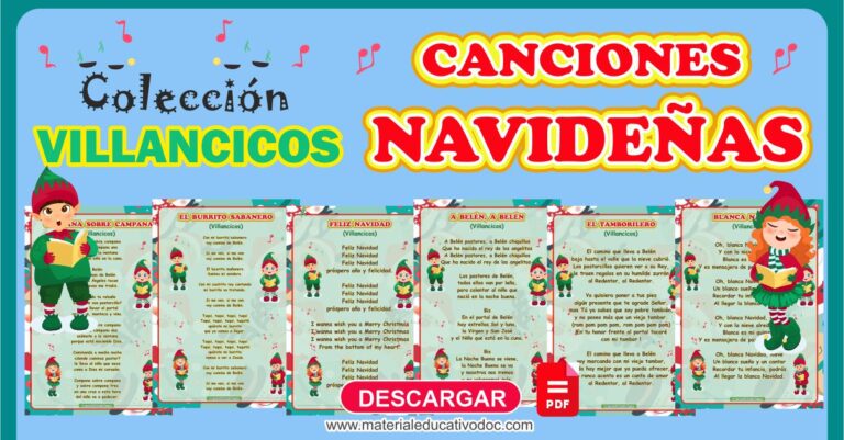 Colección de Villancicos Navideños para niños | Imprimible en PDF