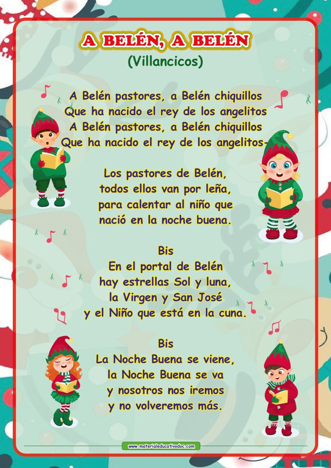 Colección de Villancicos Navideños para niños | Imprimible en PDF