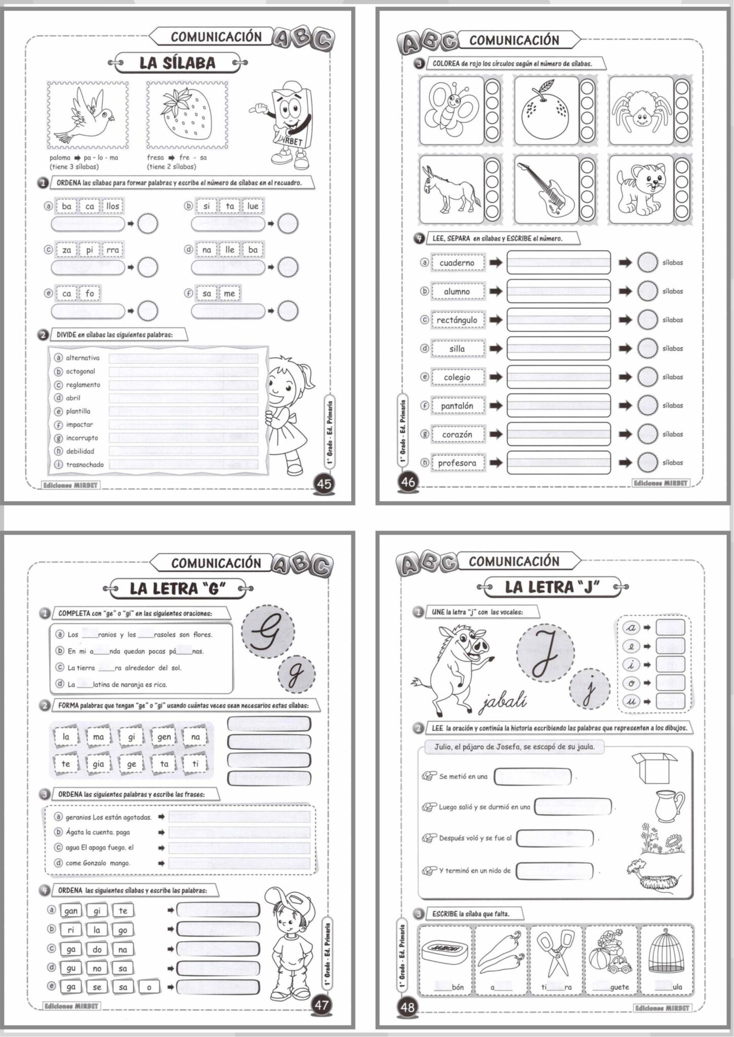 Cuaderno de Comunicación 1° grado primaria II PARTE