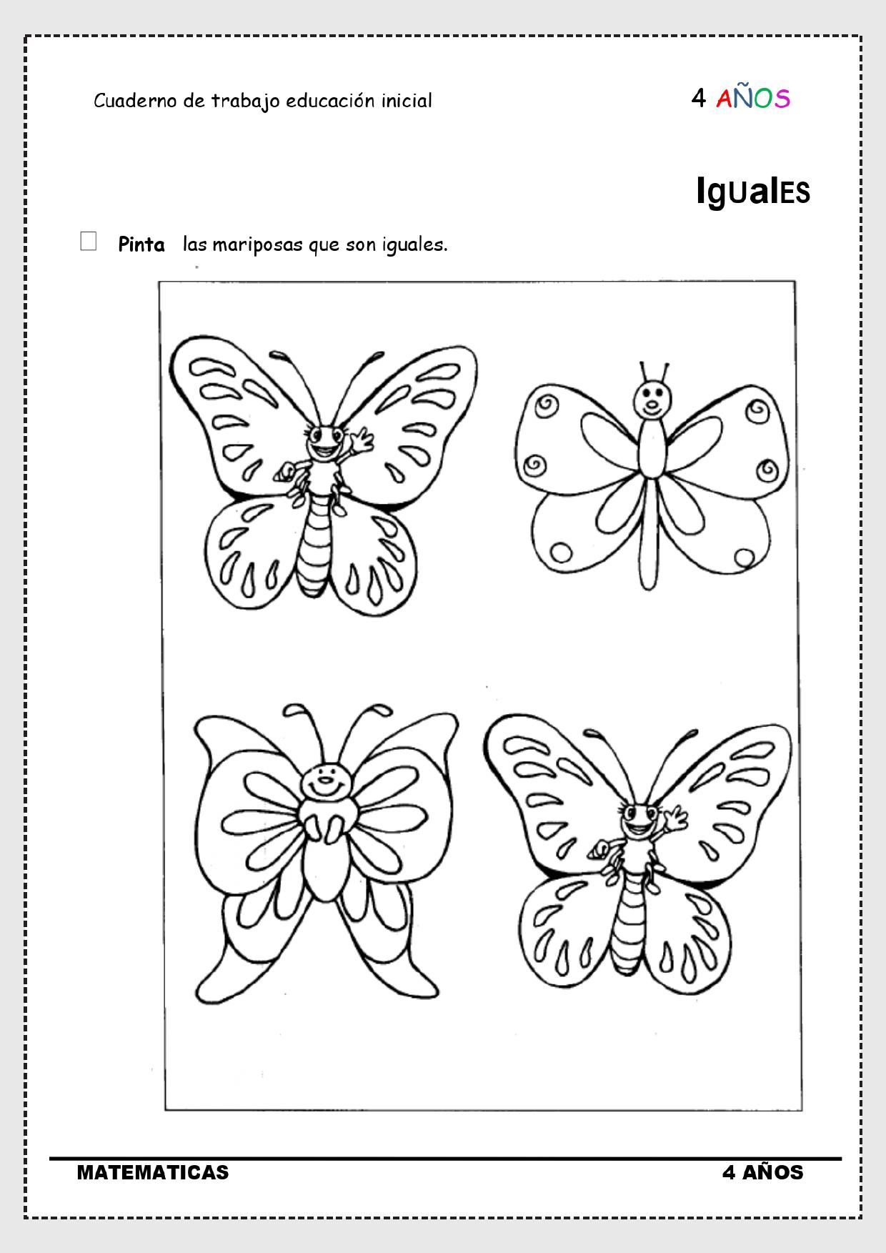 Cuaderno de actividades para niños de 4 años