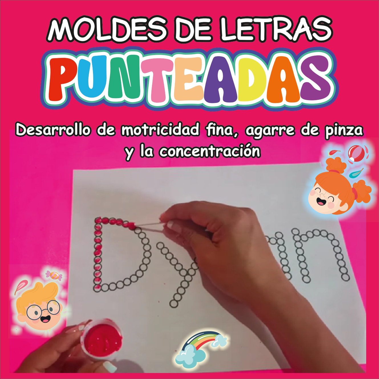 Moldes de letras punteadas desarrollo de la motricidad fina