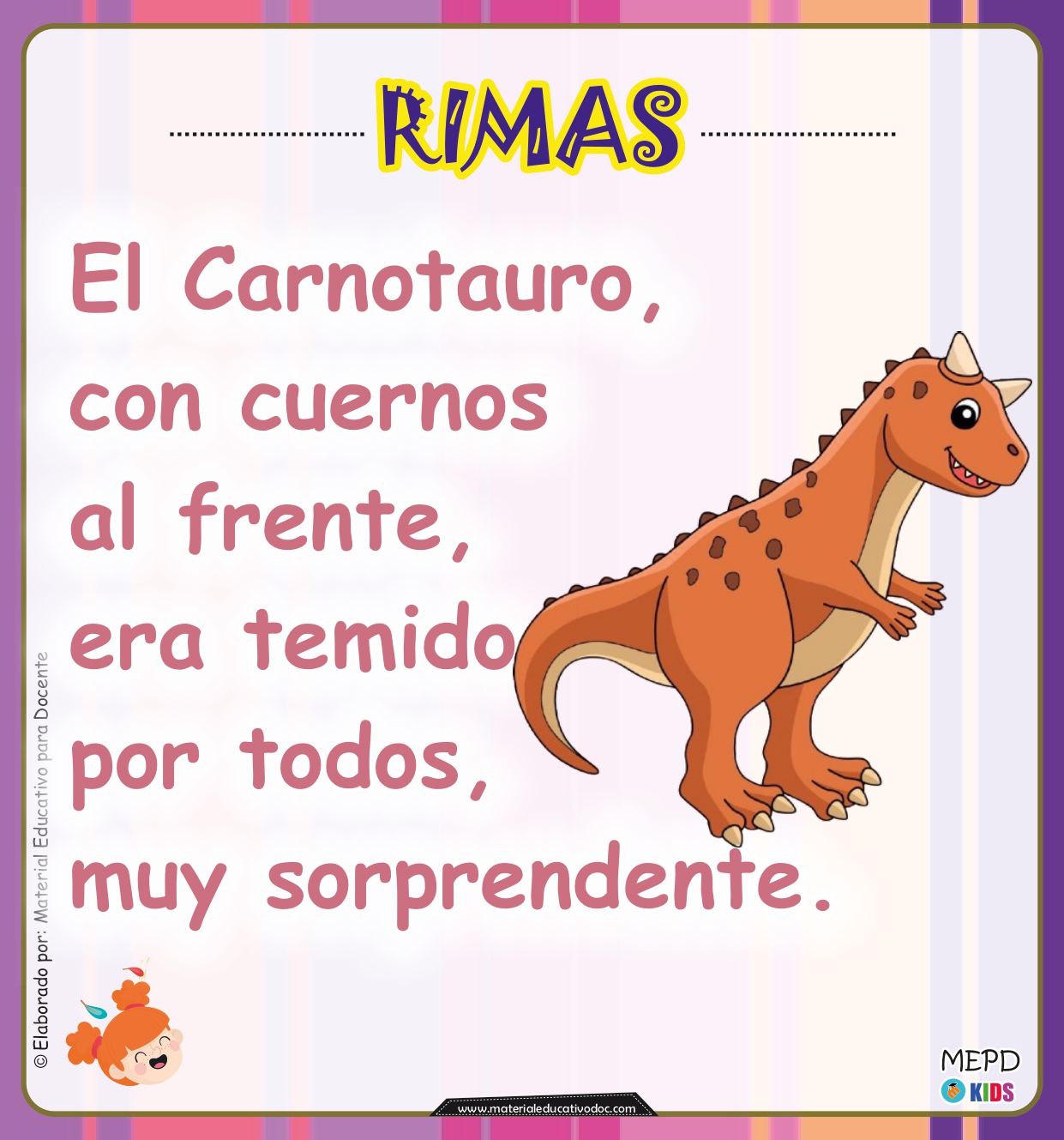 Rimas Cortas de Dinosaurios para Aprender y Jugar