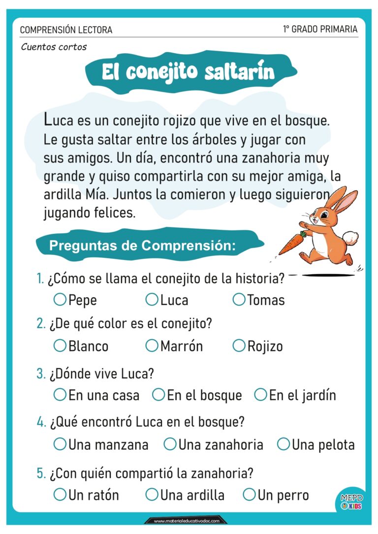Lecturas para desarrollar la comprensión lectora 1er grado primaria