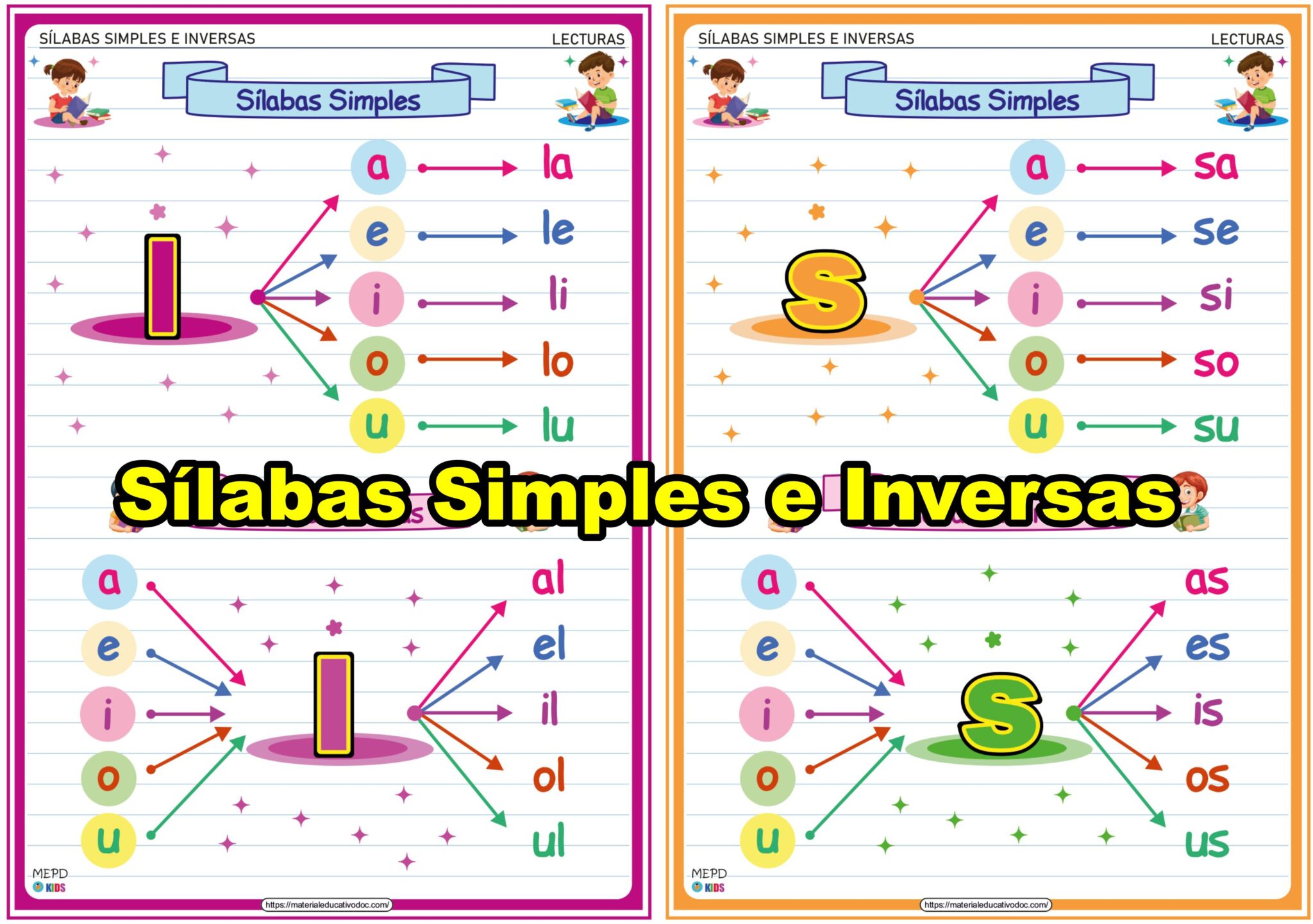 Sílabas simples e inversas cuadernillo de lecturas